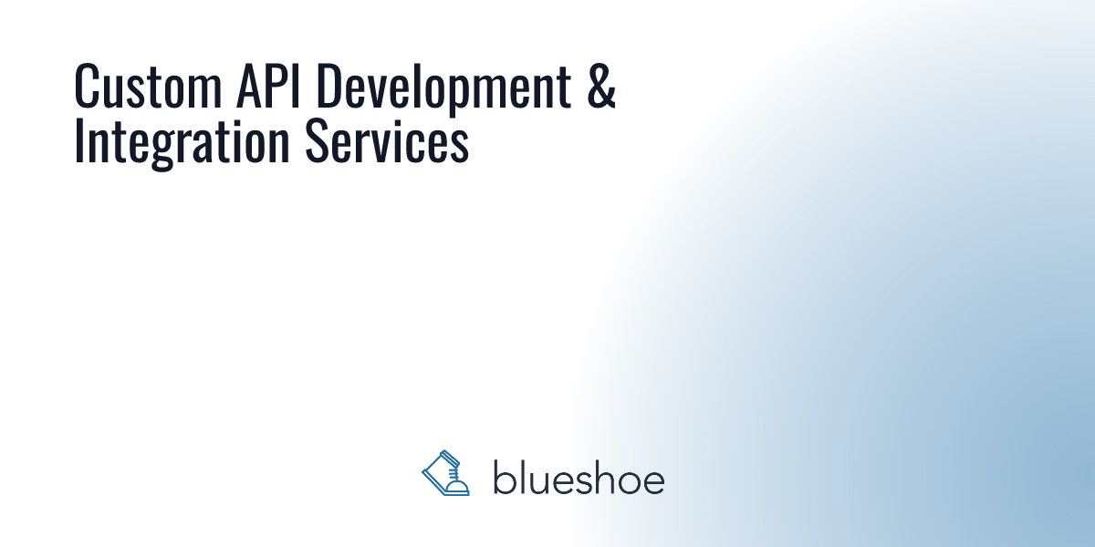 Custom API Development & Integration Services | BLUESHOE