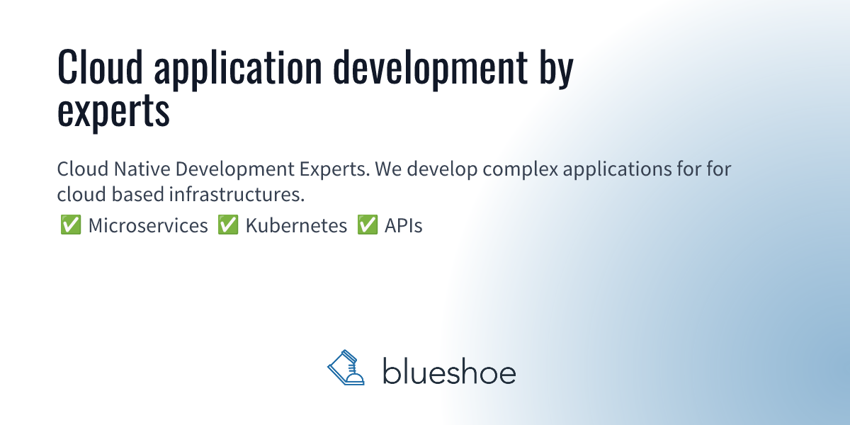 Cloud application development by experts | BLUESHOE